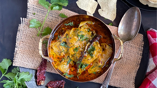 Rajasthani Dahi Papad ki Sabzi