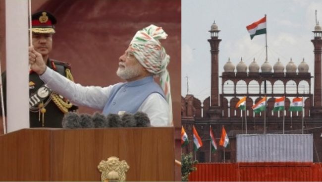 PM Modi hoists Tricolour at Red Fort; remembers freedom fighters