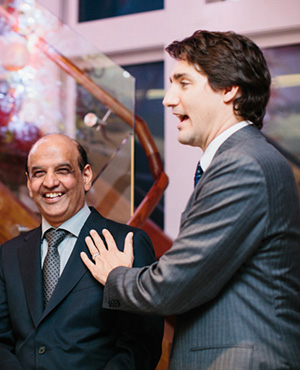 Daljit Thind hosts Justin Trudeau for Private Dinner