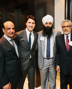 Daljit Thind hosts Justin Trudeau for Private Dinner