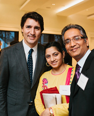 Daljit Thind hosts Justin Trudeau for Private Dinner