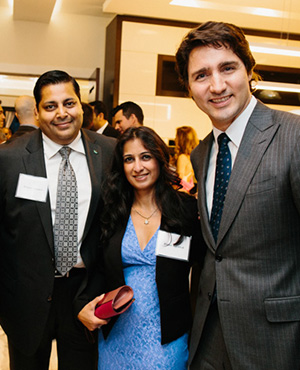 Daljit Thind hosts Justin Trudeau for Private Dinner