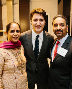 Daljit Thind hosts Justin Trudeau for Private Dinner