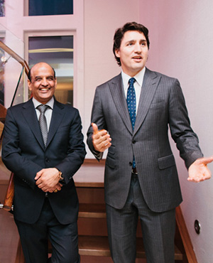 Daljit Thind hosts Justin Trudeau for Private Dinner