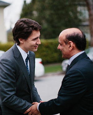 Daljit Thind hosts Justin Trudeau for Private Dinner
