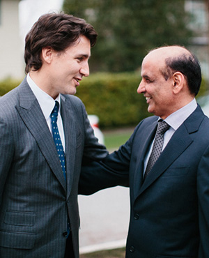 Daljit Thind hosts Justin Trudeau for Private Dinner